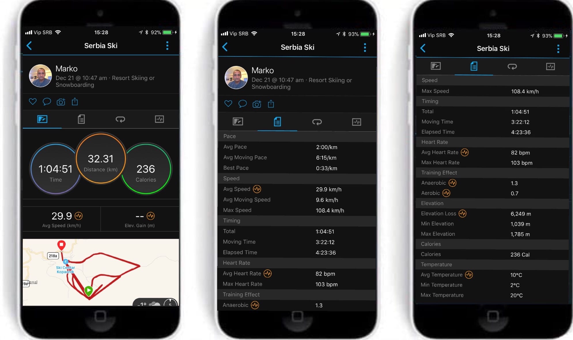 Tracking skiing with your Garmin sports watch