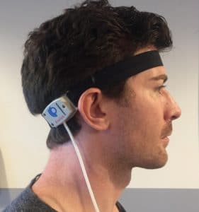 Vibrating head-band to prevent vertigo and motion sickness