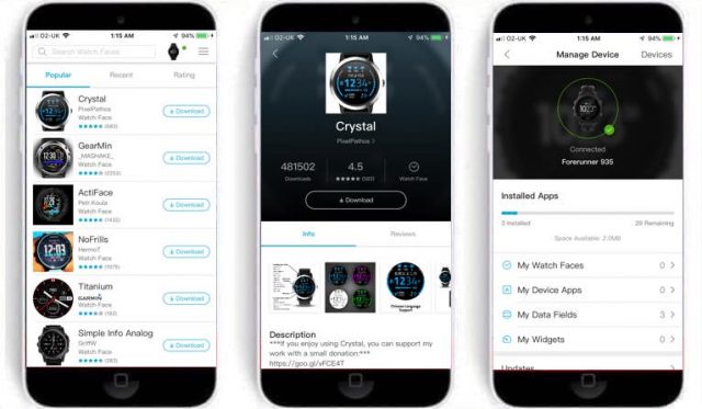 Get apps, data fields and more via the new Garmin Connect IQ app