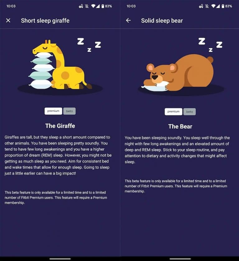 New Fitbit Premium Member feature encourages sleep with cute animal ...