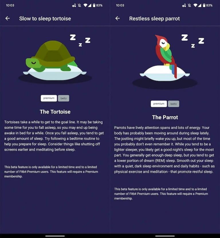 New Fitbit Premium Member feature encourages sleep with cute animal ...