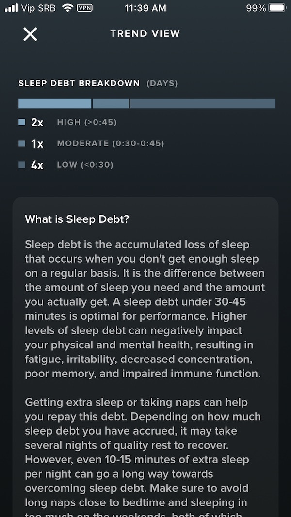Whoop's new sleep metrics: Consistency, Efficiency, Debt & Restorative ...