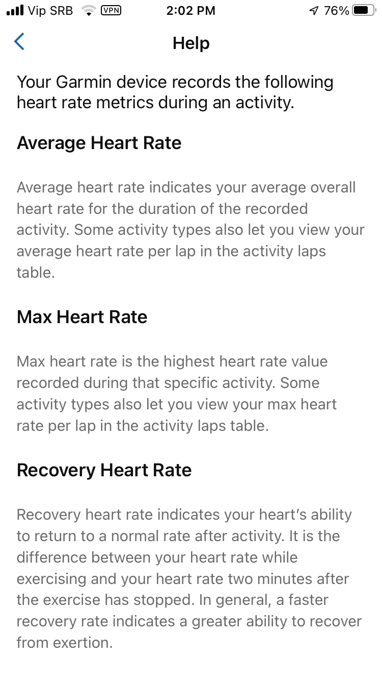 Garmin update adds automatic Recovery Heart Rate calculations