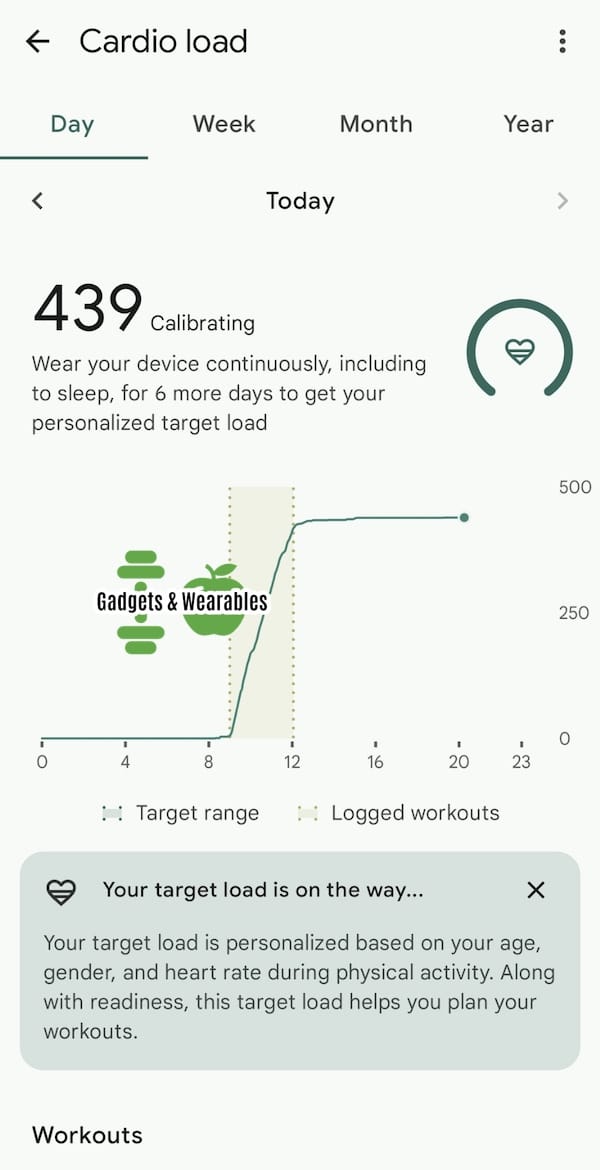 Fitbit's Cardio Load & Target Load start to appear on devices