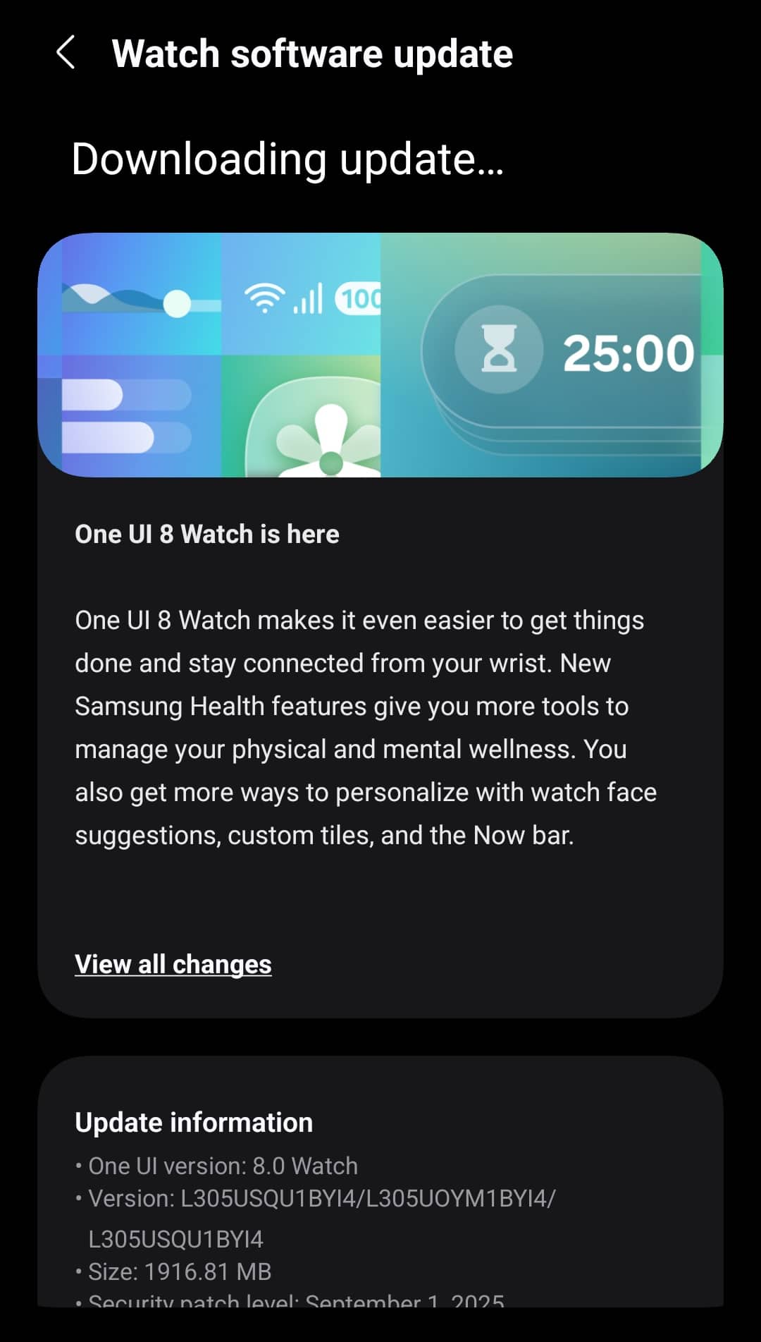 Samsung Galaxy Watch 7 starts getting One UI 8 Watch update