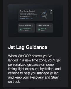 Whoop finally adds a jet lag advisor and time change alerts