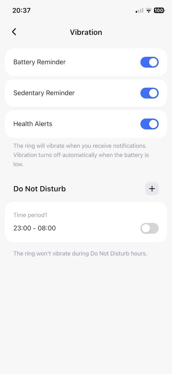RingConn Gen 3 push alerts and vibration explained